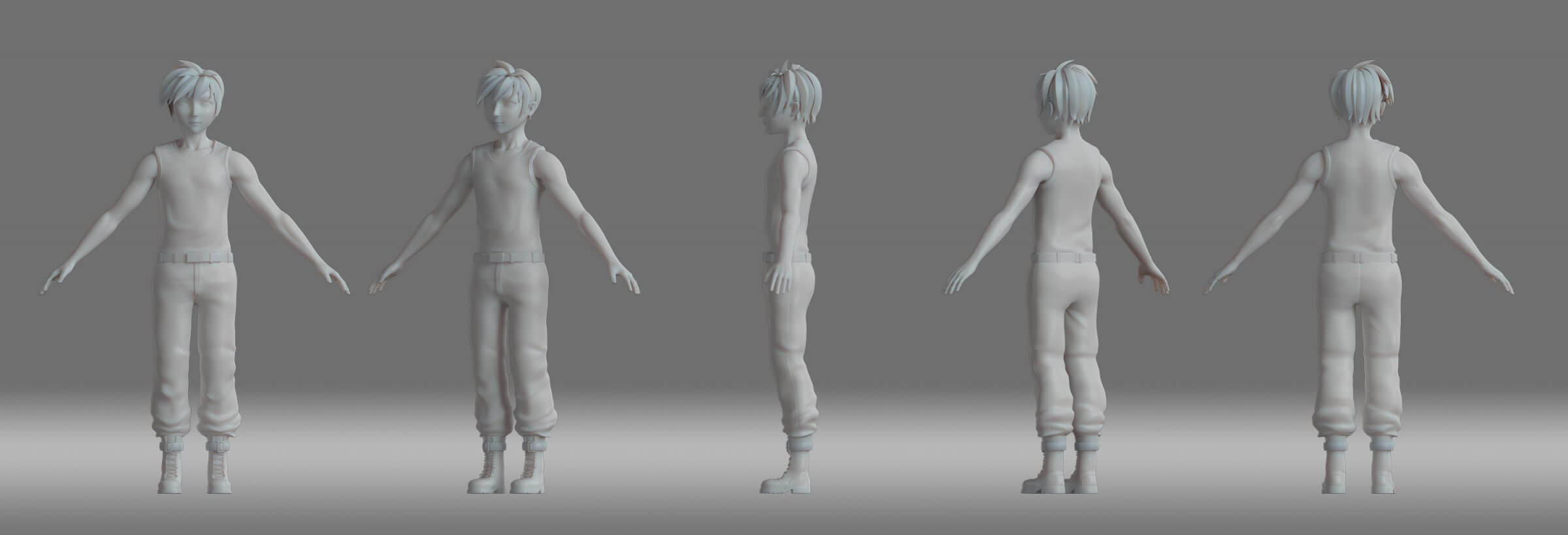 Cartoon Man - 3D Model by tingting