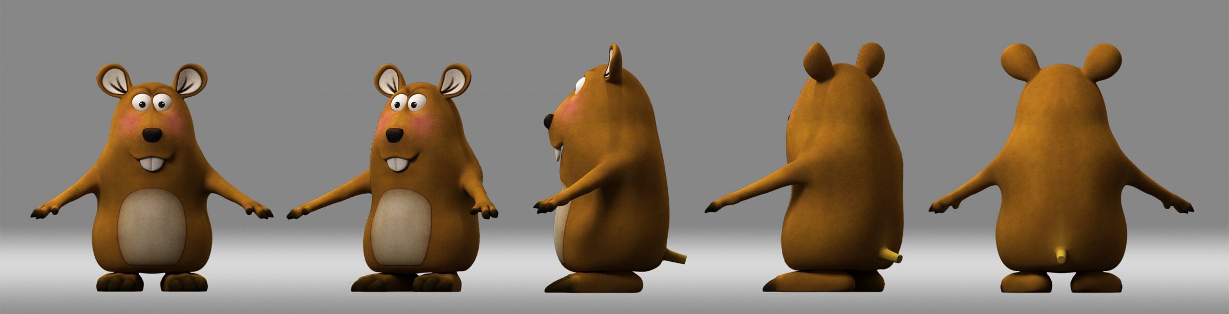 Cartoon Mouse - 3D Model by tingting