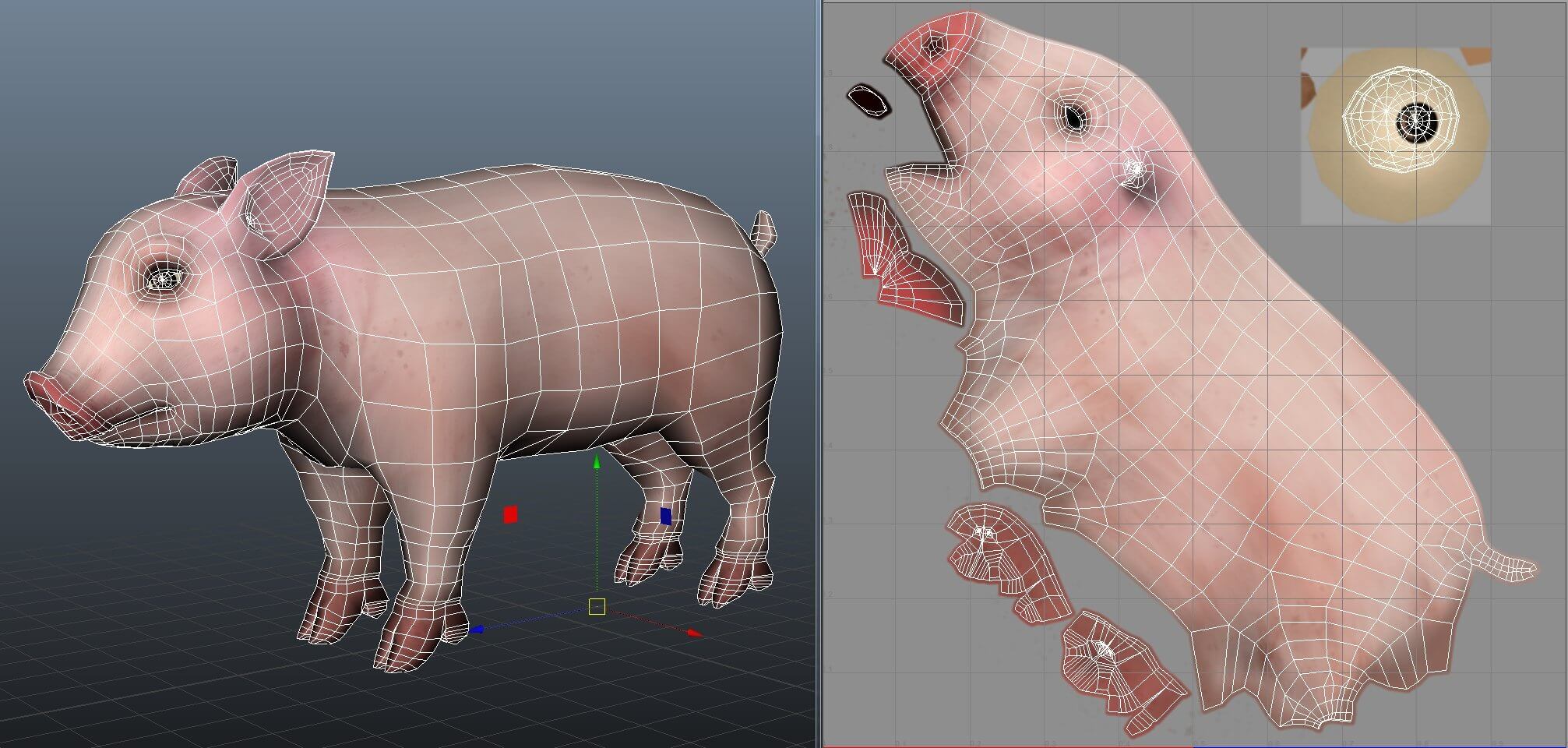 Cartoon Pig - 3D Model by tingting