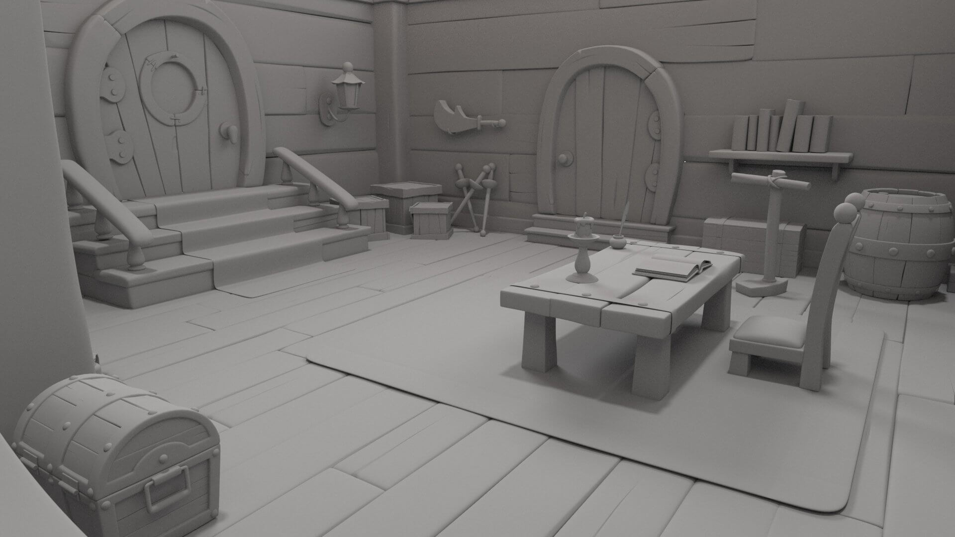 Cartoon Room - 3D Model by tingting