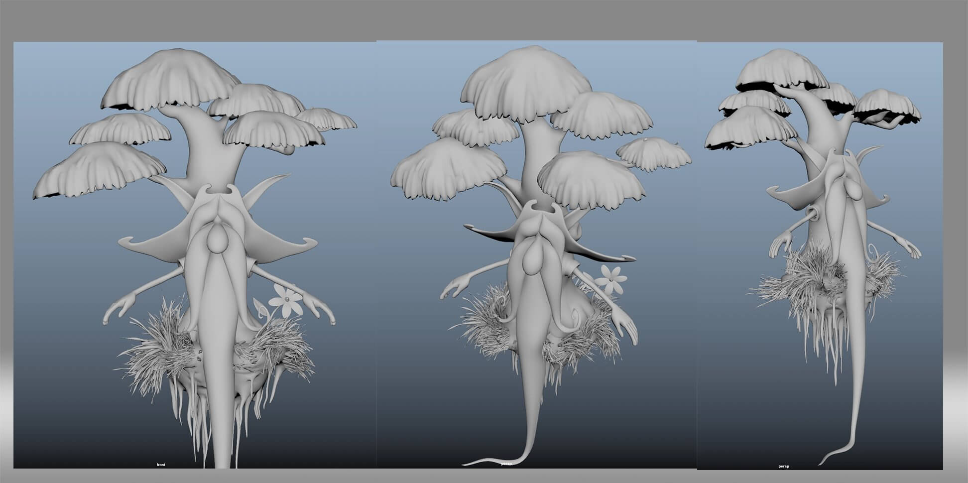 Cartoon Tree Man Tree Spirit - 3D Model by tingting