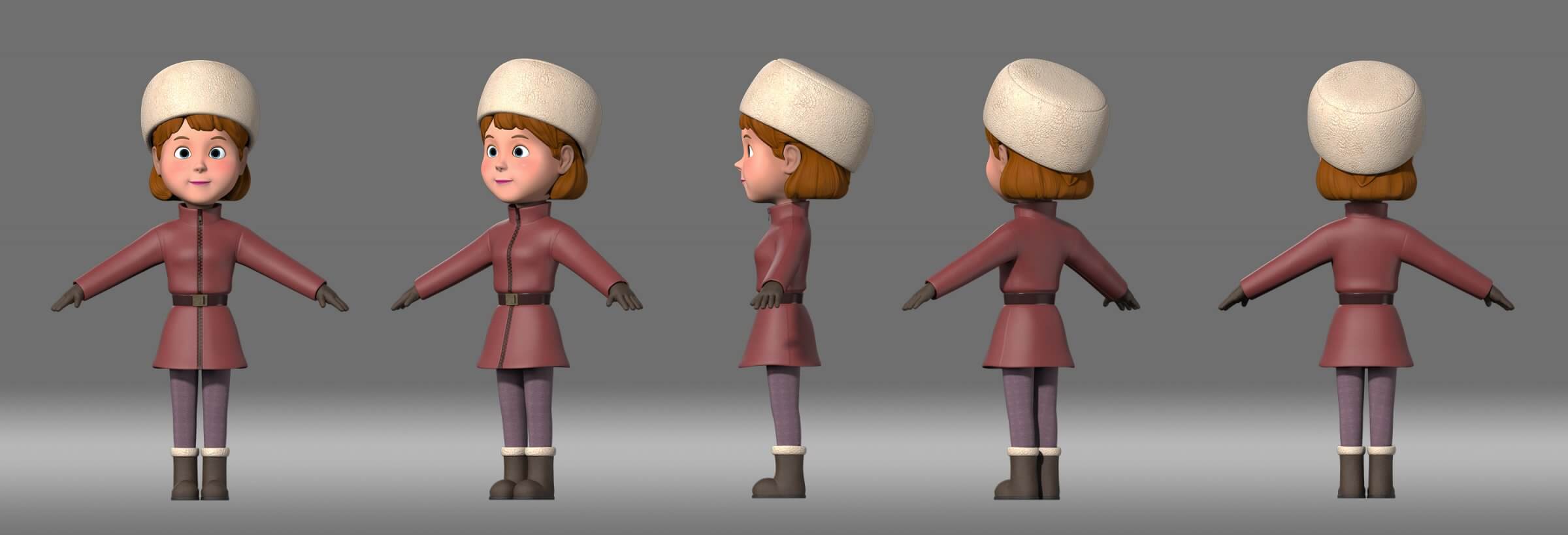 Cartoon Woman - 3D Model by tingting