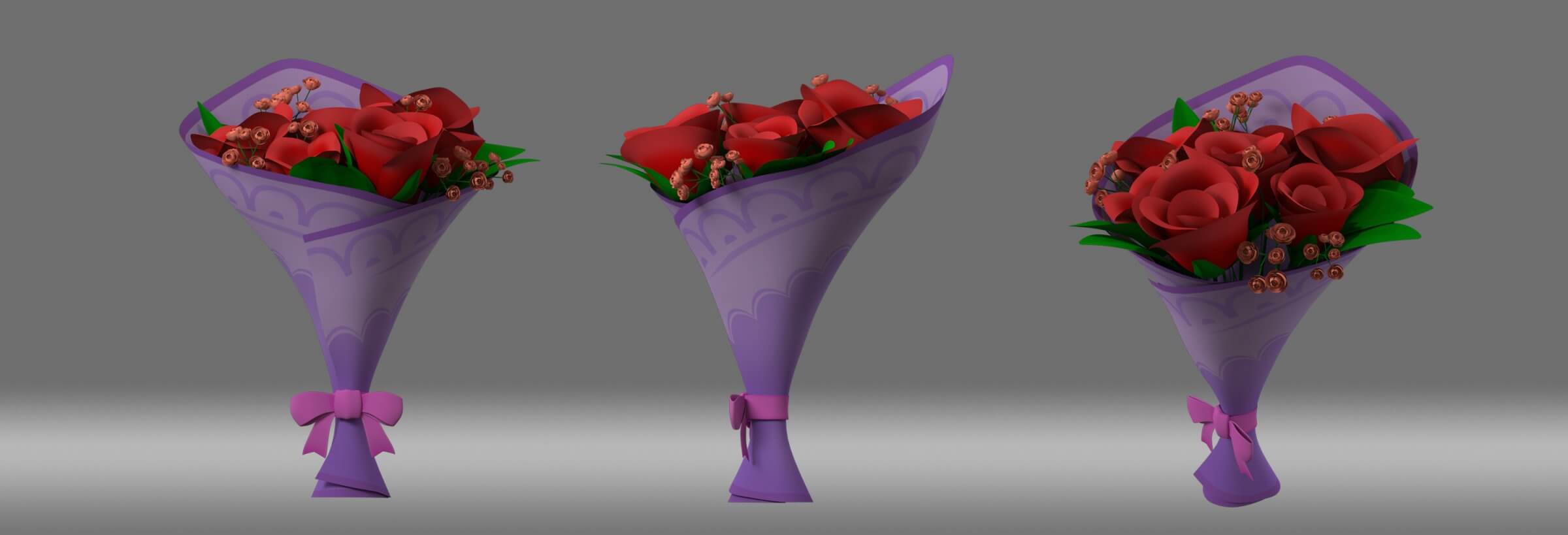 Bunch of Roses - 3D Model by tingting