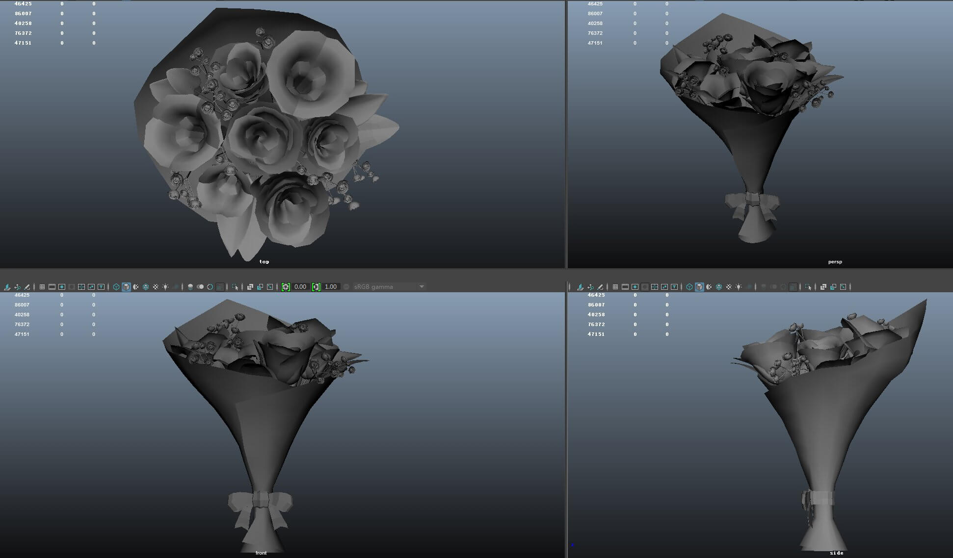 Bunch of Roses - 3D Model by tingting