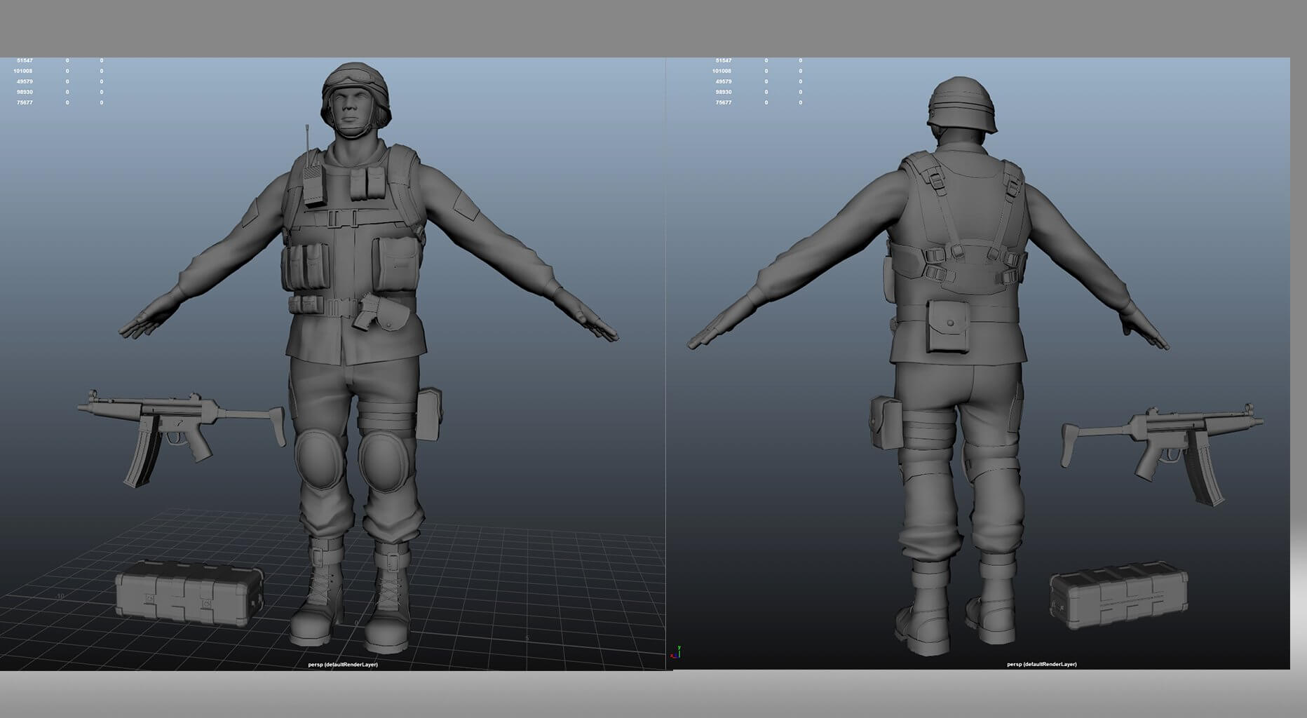 Military Soldier - 3D Model by tingting