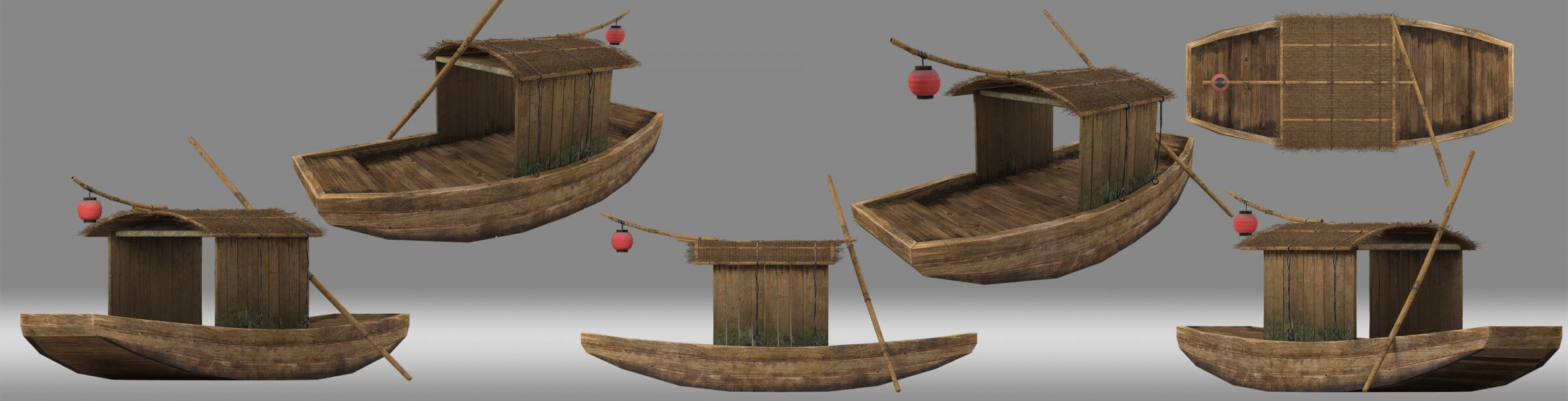 Wooden Boat - 3D Model by tingting