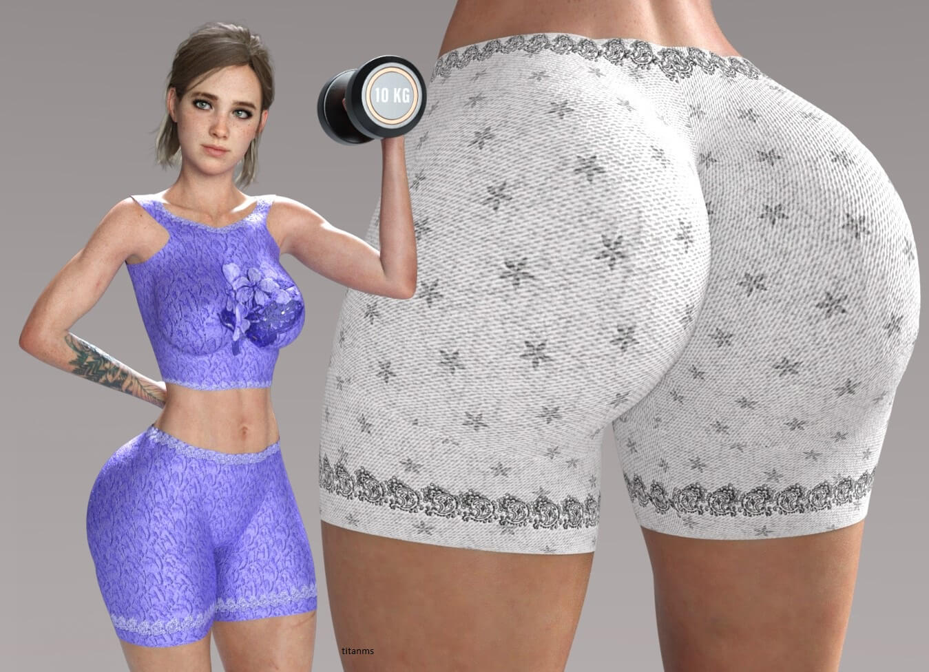 Ellie (the last of us2) 3D Render, Digital Art by titanms