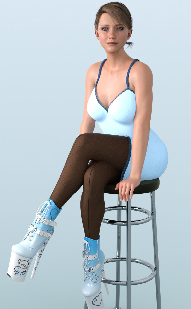 Kara (Detroit Become Human) 3D Render, Digital Art by titanms