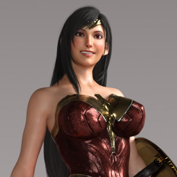 tifa 3D Render, Digital Art by titanms