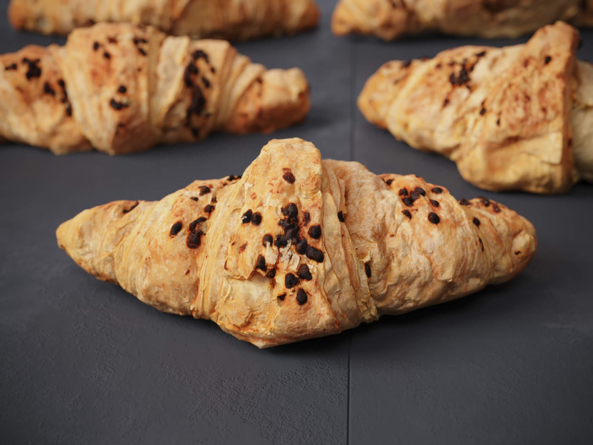 Croissant With Chocolate Chip 5 Models - 3D Model by TmHill