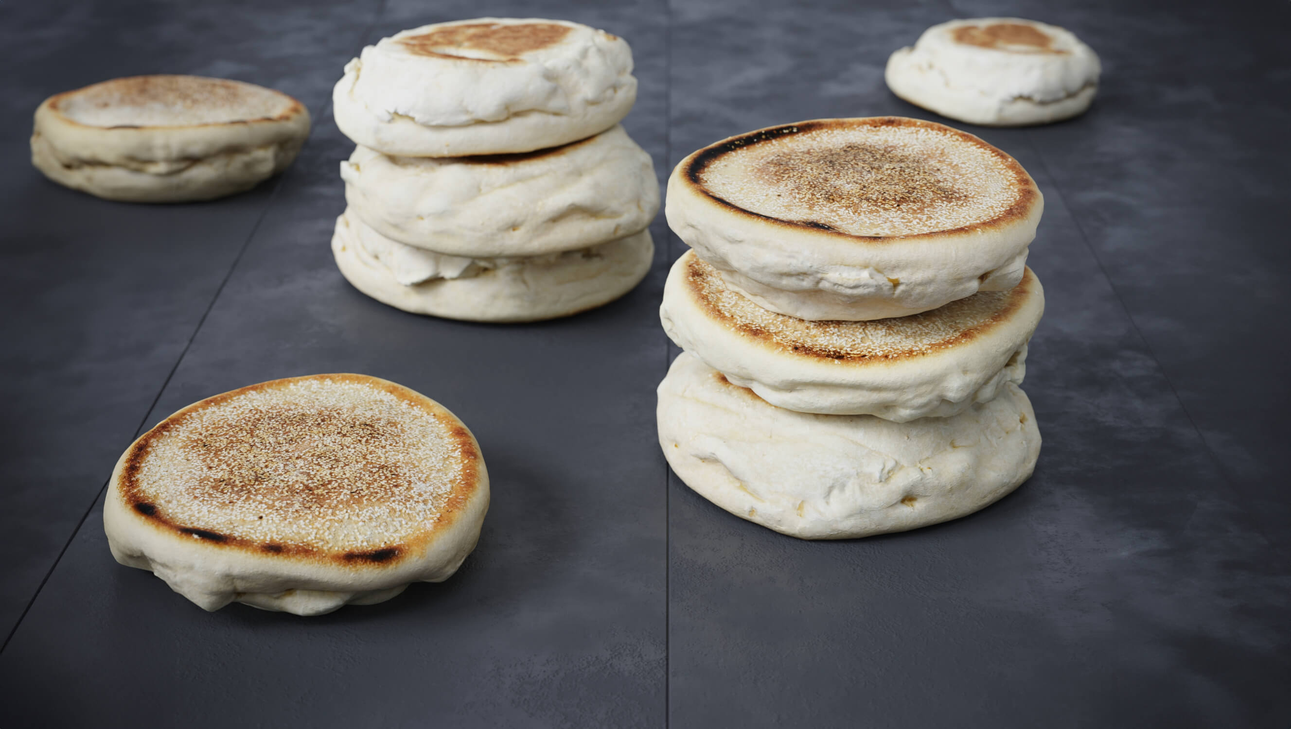 English Muffins 6 Models - 3D Model by TmHill