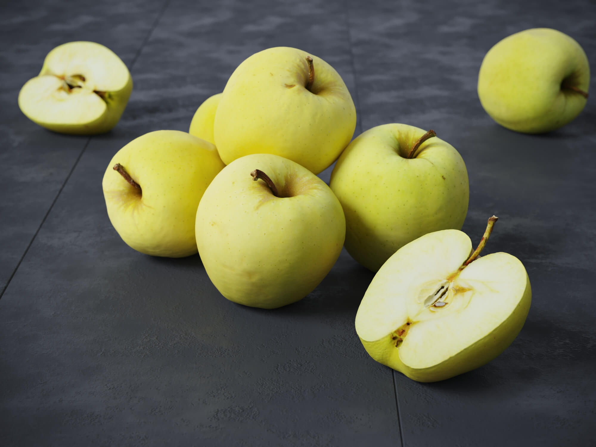 Golden Apples 7 Models - 3D Model by TmHill
