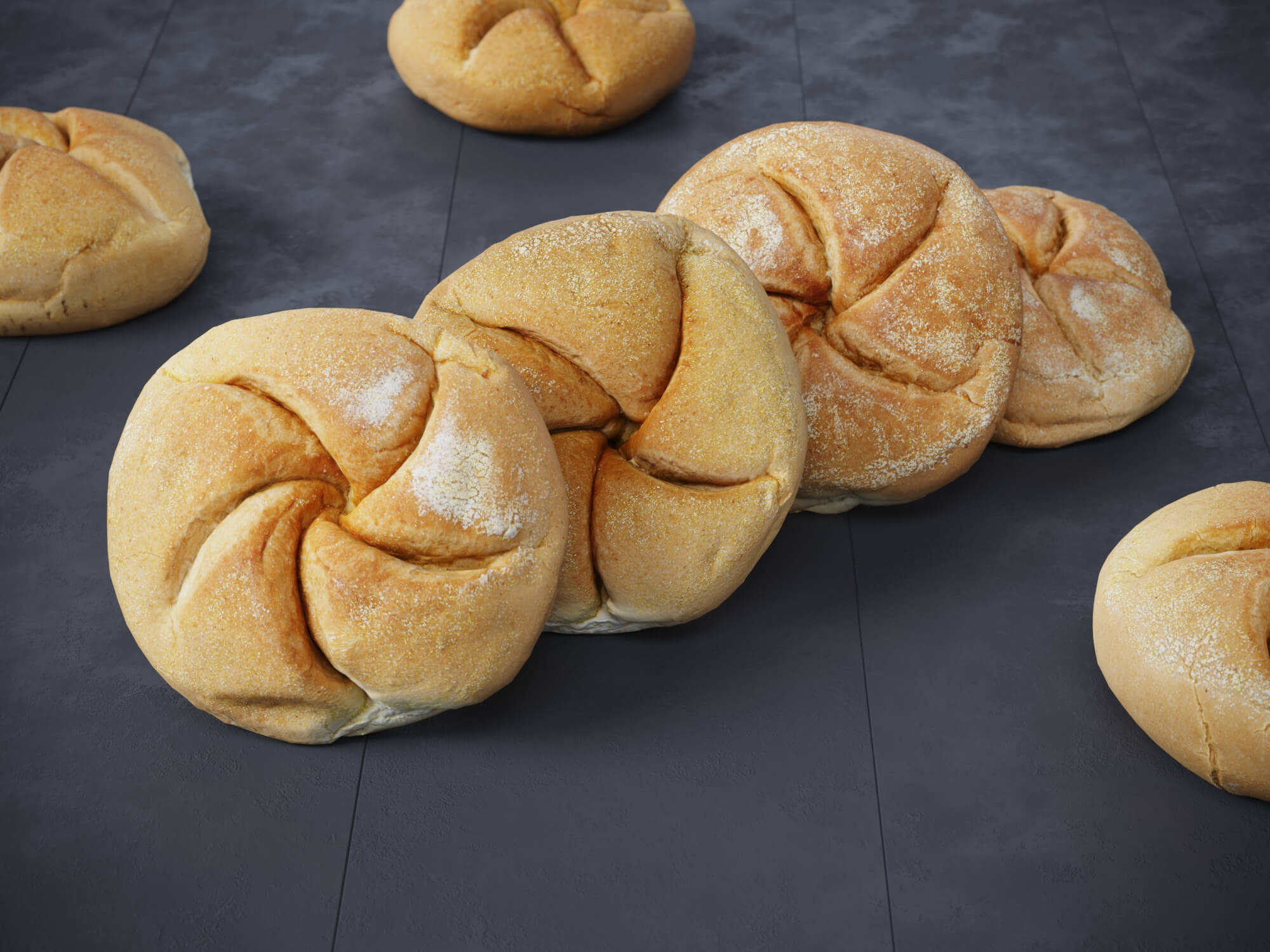 Kaiser Rolls Models 6 - 3D Model by TmHill