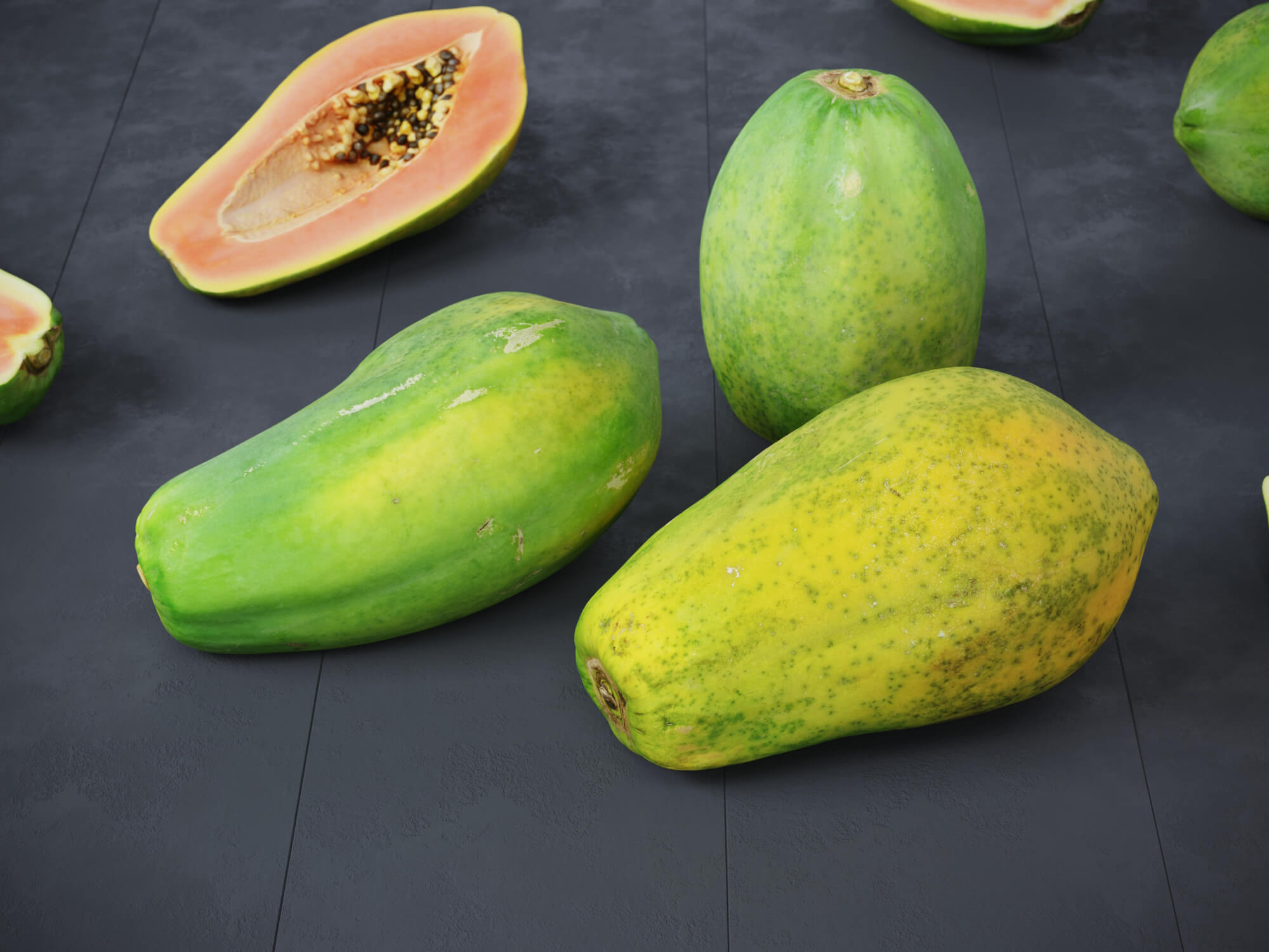 Papaya 10 Models - 3D Model by TmHill