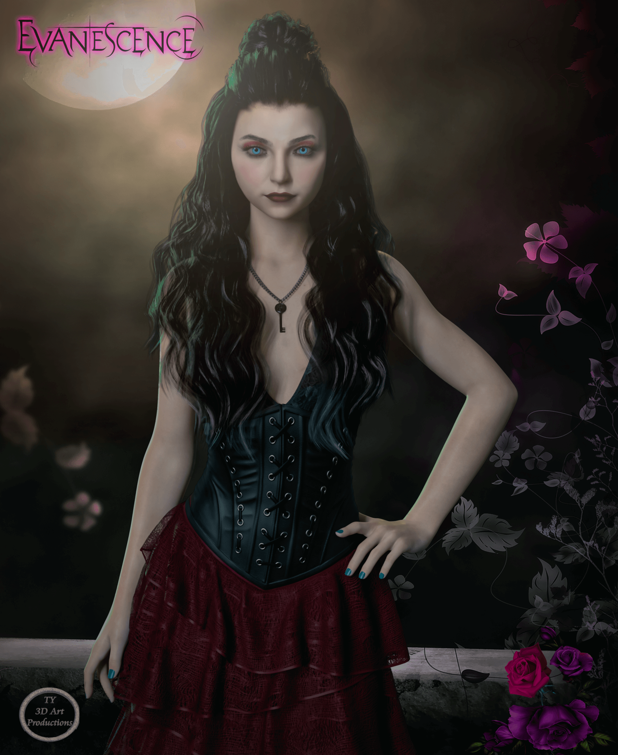 Amy Lee 3D Render, Digital Art by Tmraider