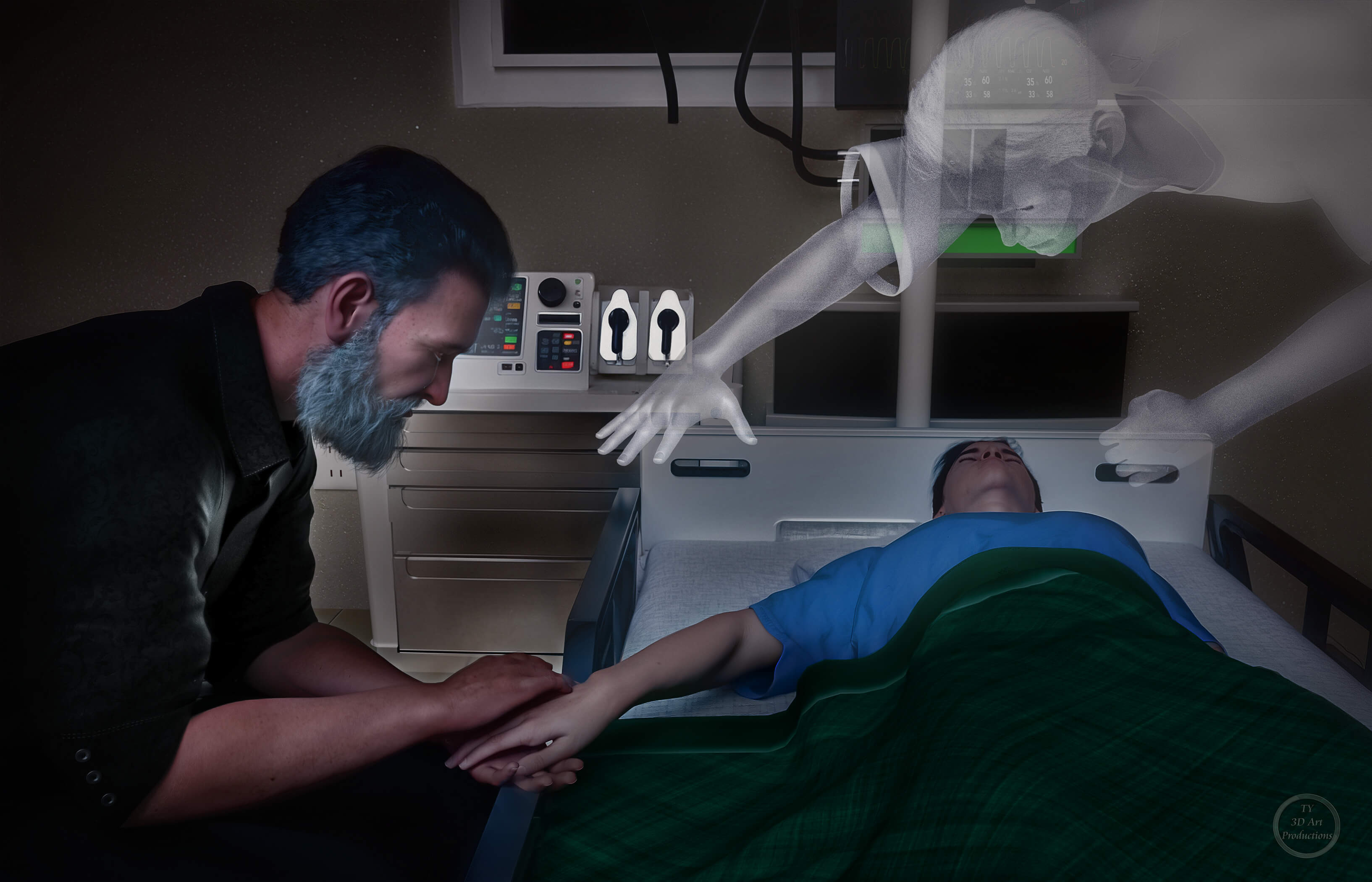 Saying Goodbye 3D Render, Digital Art by Tmraider