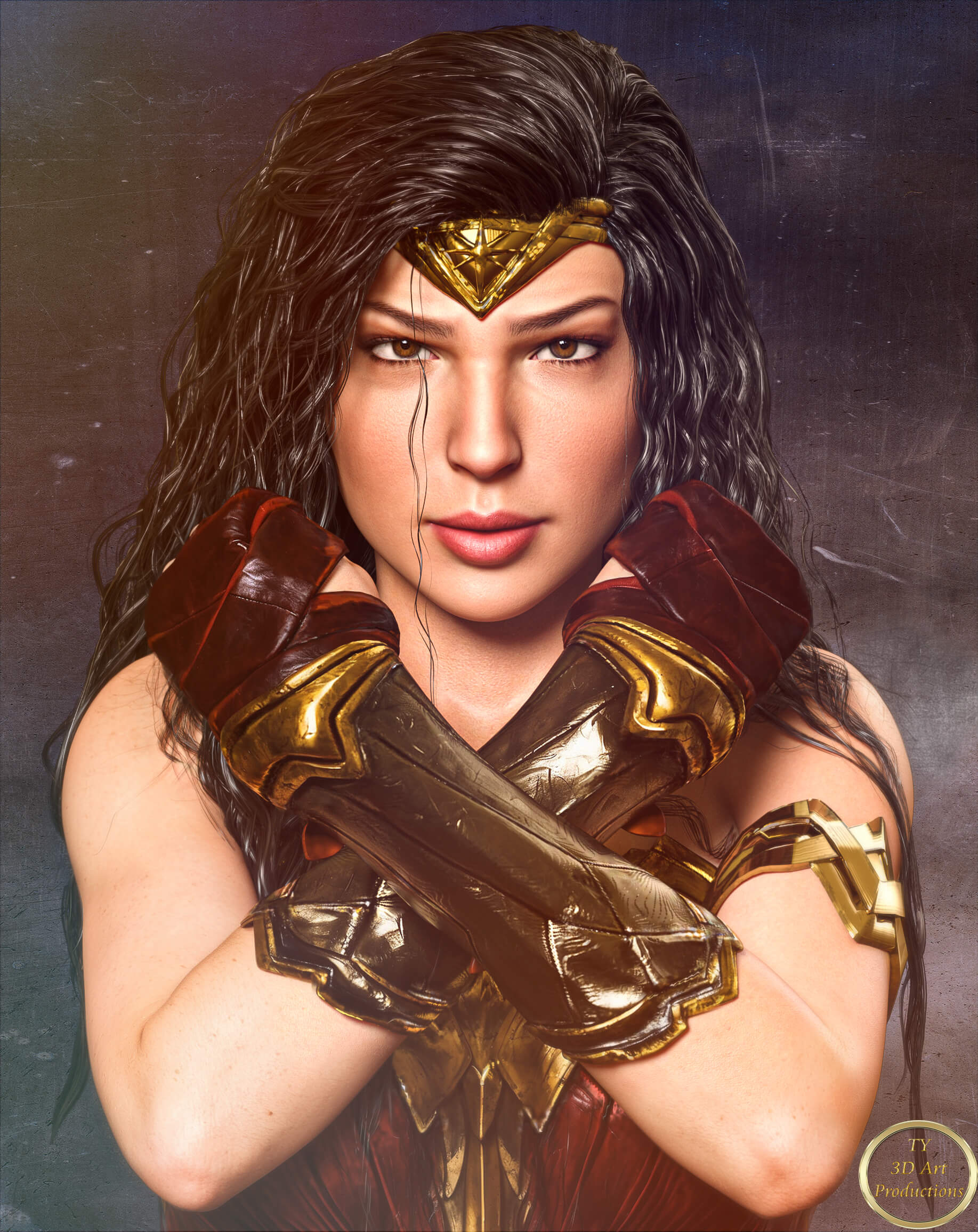 Wonder Woman 3D Render, Digital Art by Tmraider