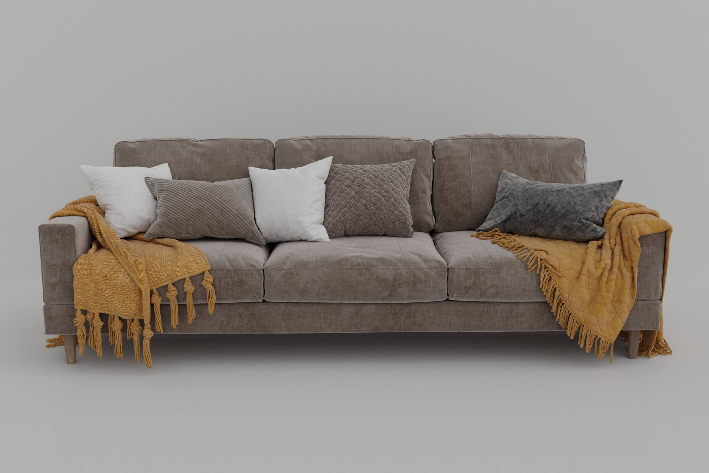 Sofa 001 - Burton Sofa Set 3D Model by tokitaki