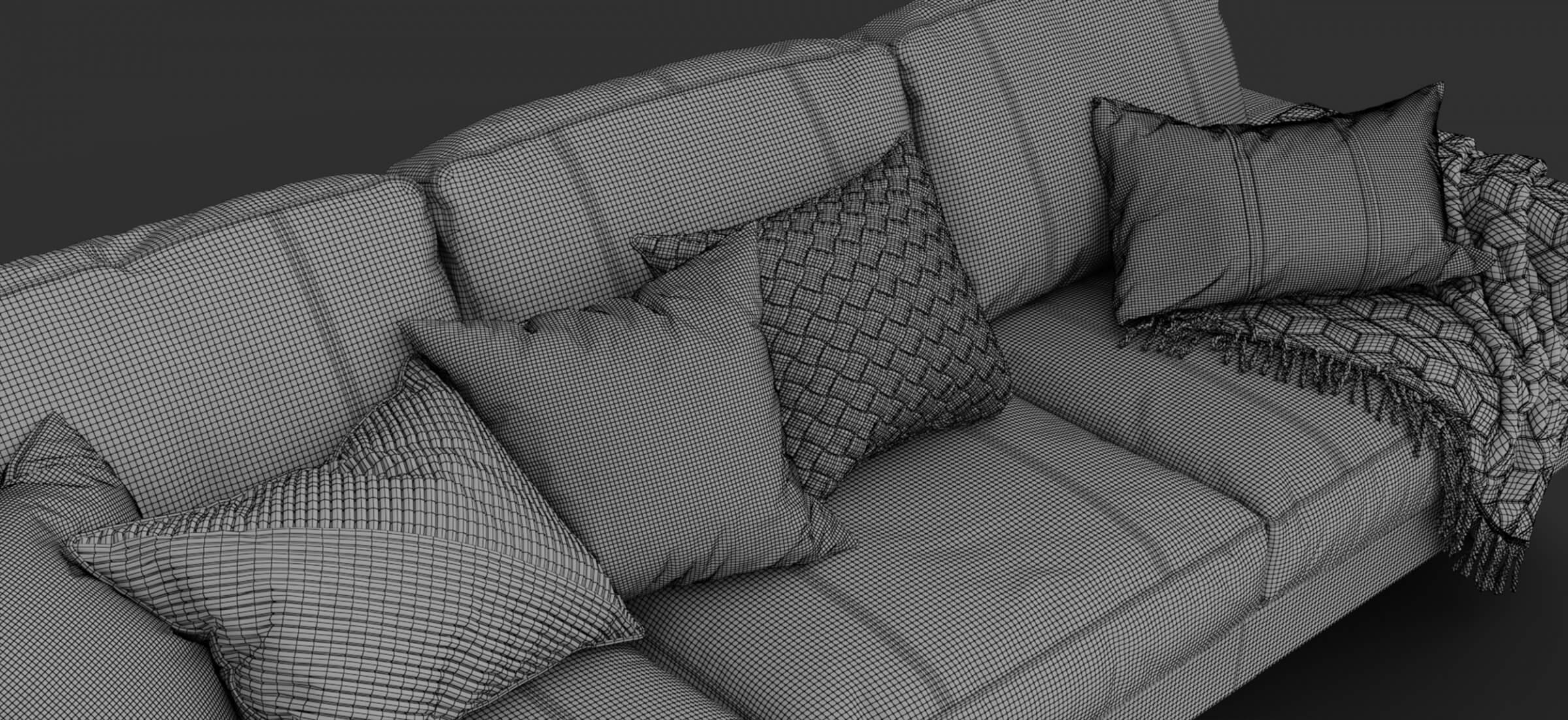 Sofa 001 - Burton Sofa Set 3D Model by tokitaki