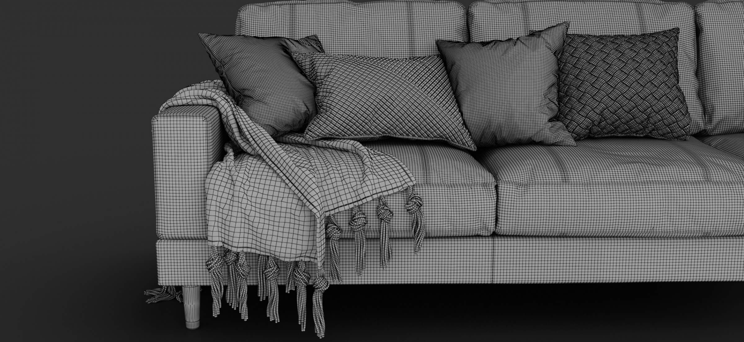 Sofa 001 - Burton Sofa Set 3D Model by tokitaki