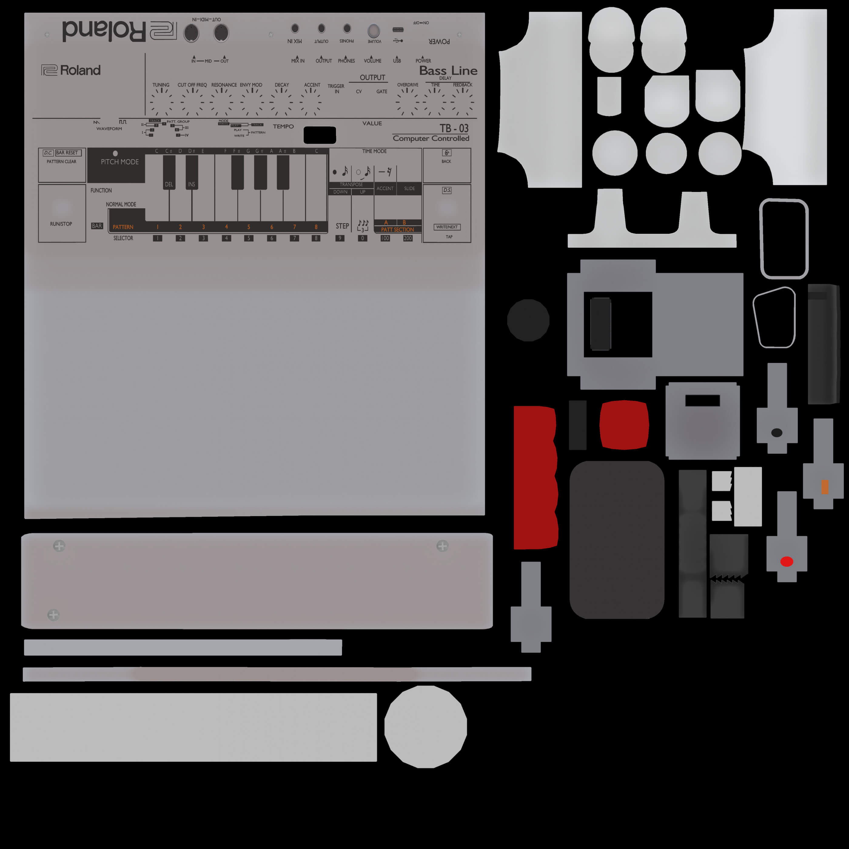 Roland Tb - 03 3D Model by tolgaoz132
