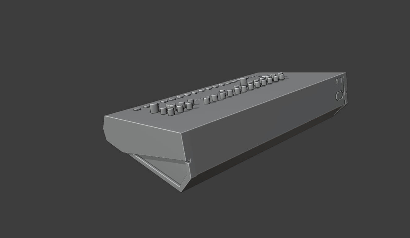 Roland TR-909 Synthesizer Low Poly Game Ready 3D Model by tolgaoz132
