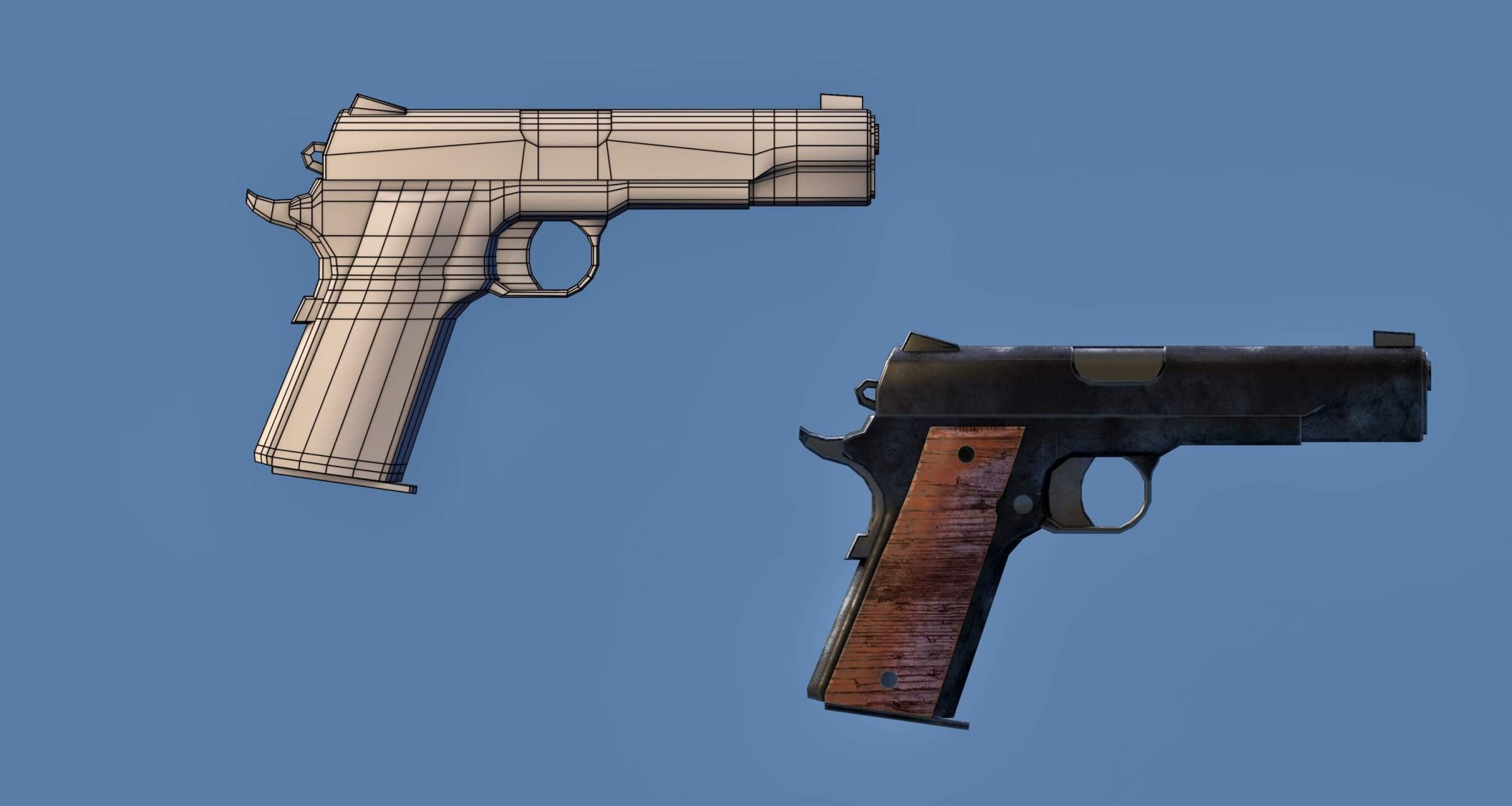 1911 Gun - 3D Model by Tollaru