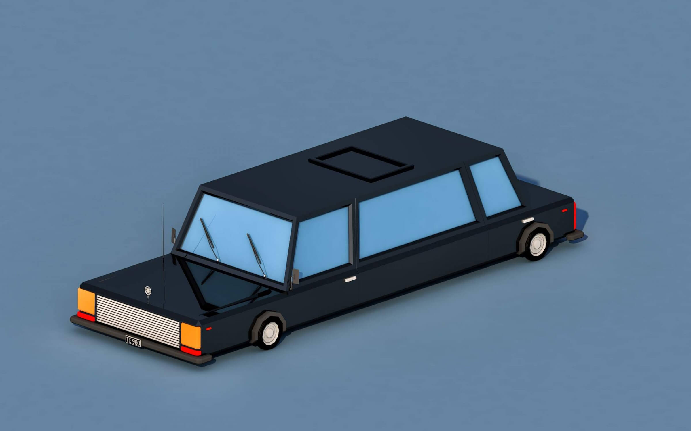 Cartoon Limousine - 3D Model by Tollaru