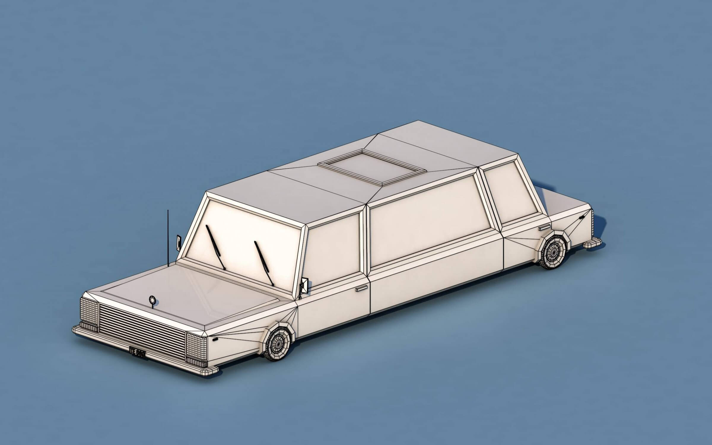 Cartoon Limousine - 3D Model by Tollaru