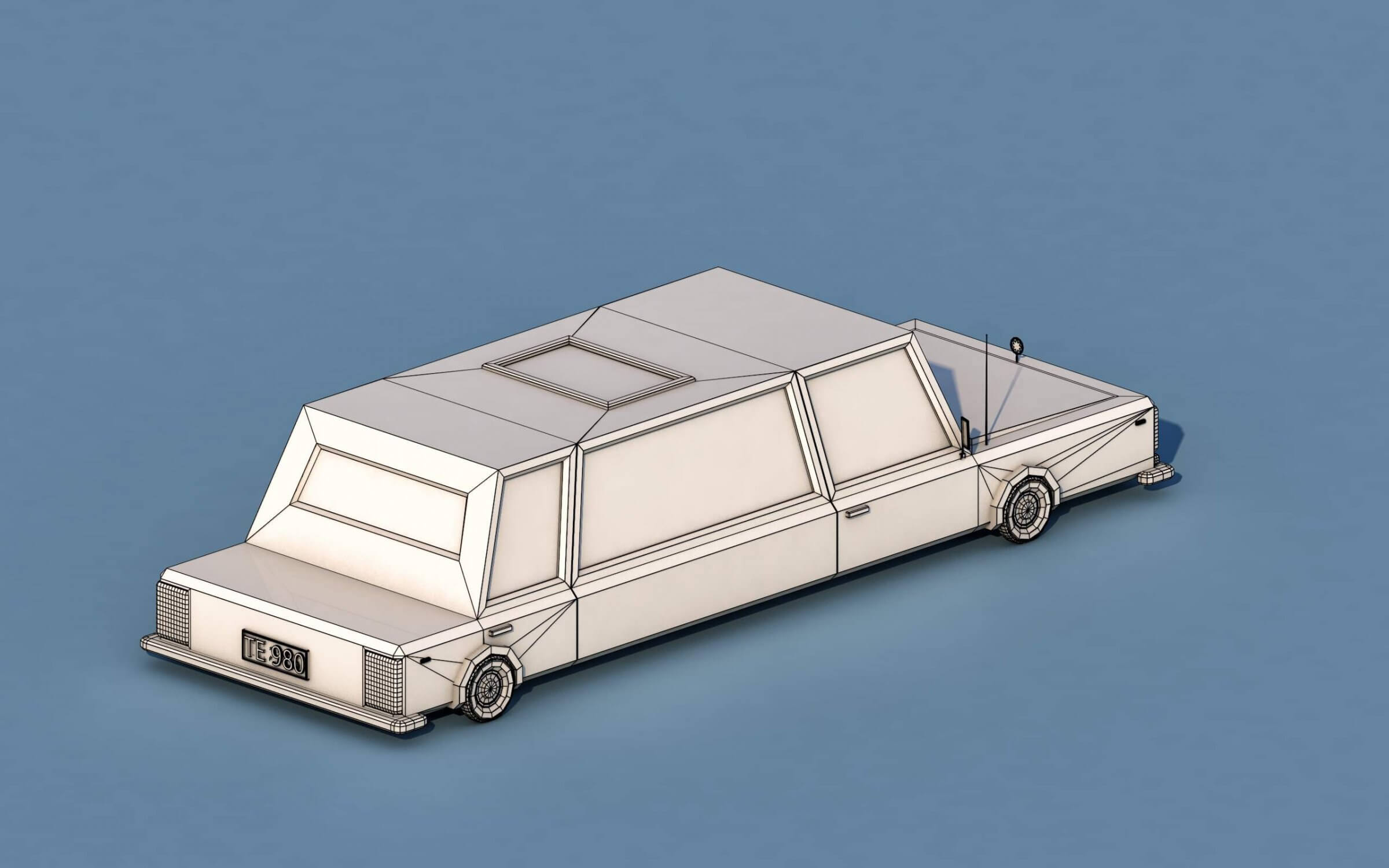 Cartoon Limousine - 3D Model by Tollaru