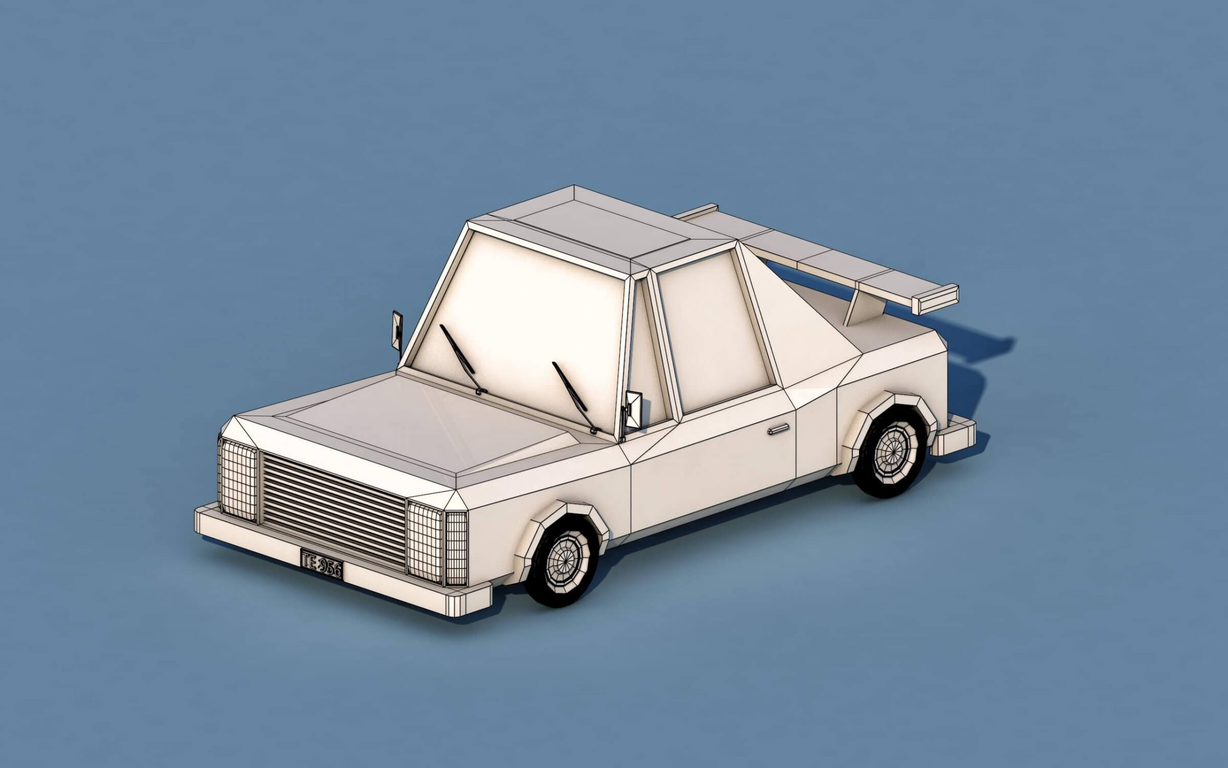 Cartoon Racing Car - 3D Model by Tollaru