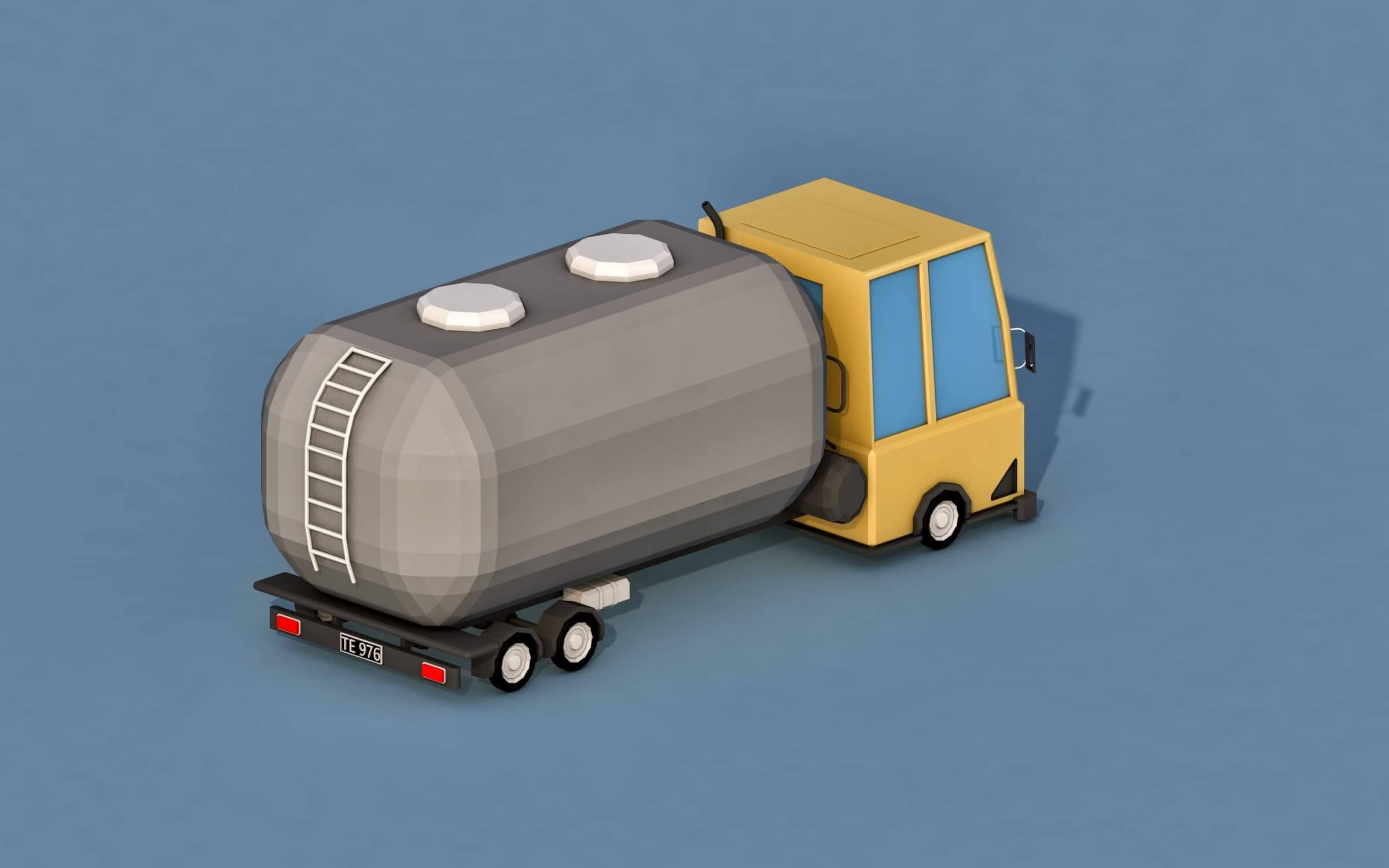 Cartoon Water Truck - 3D Model by Tollaru