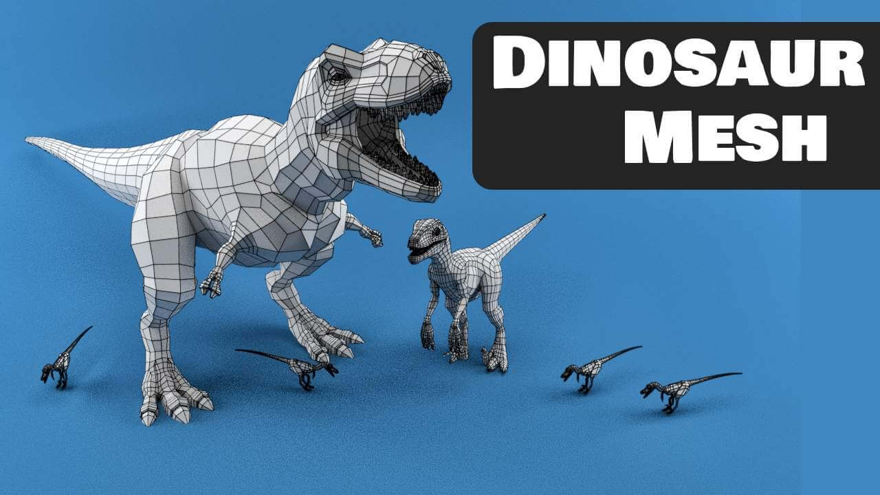 Dinosaur Base Mesh - 3D Model by Tollaru
