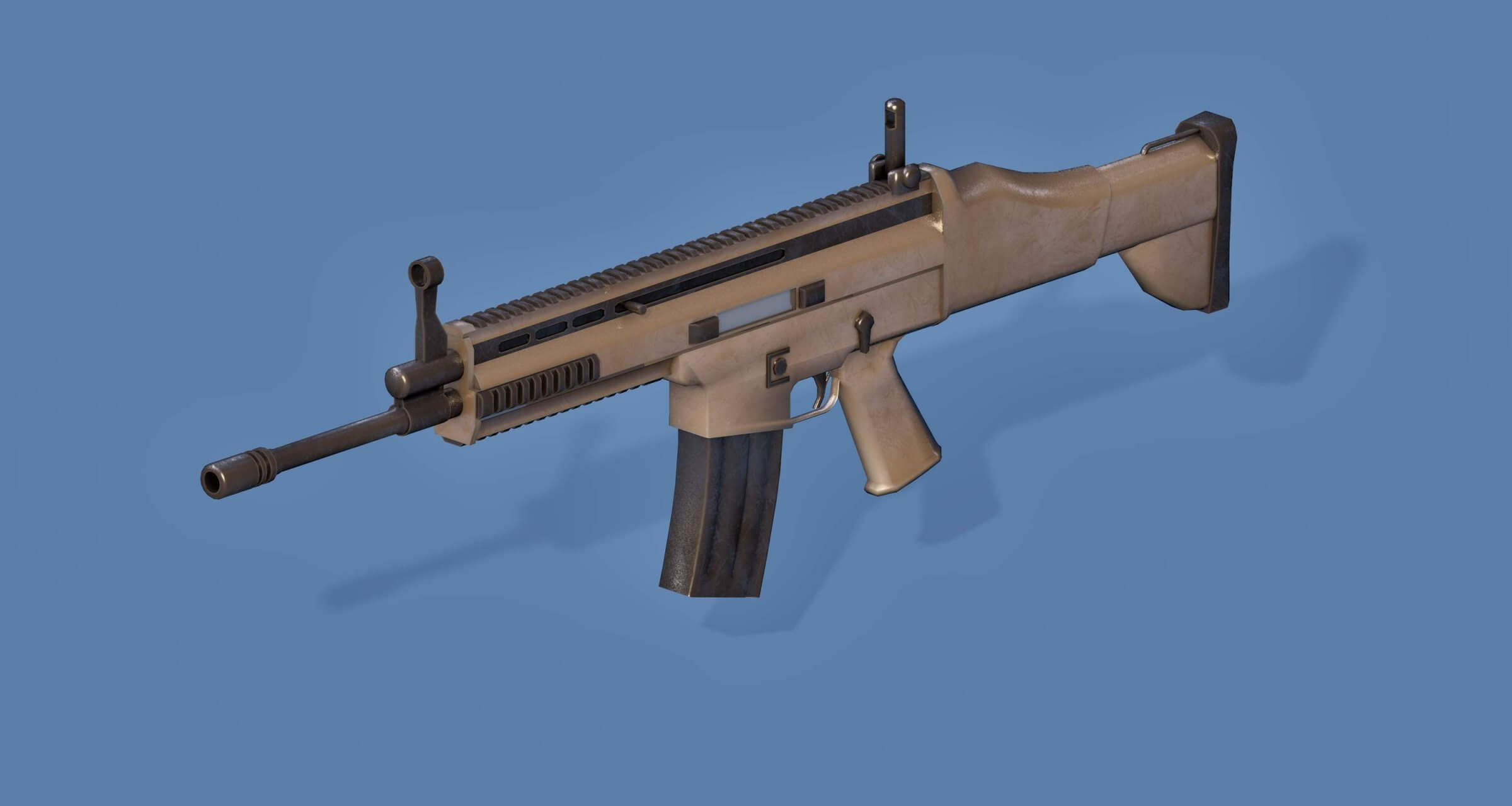 Fn Scar Gun - 3D Model by Tollaru