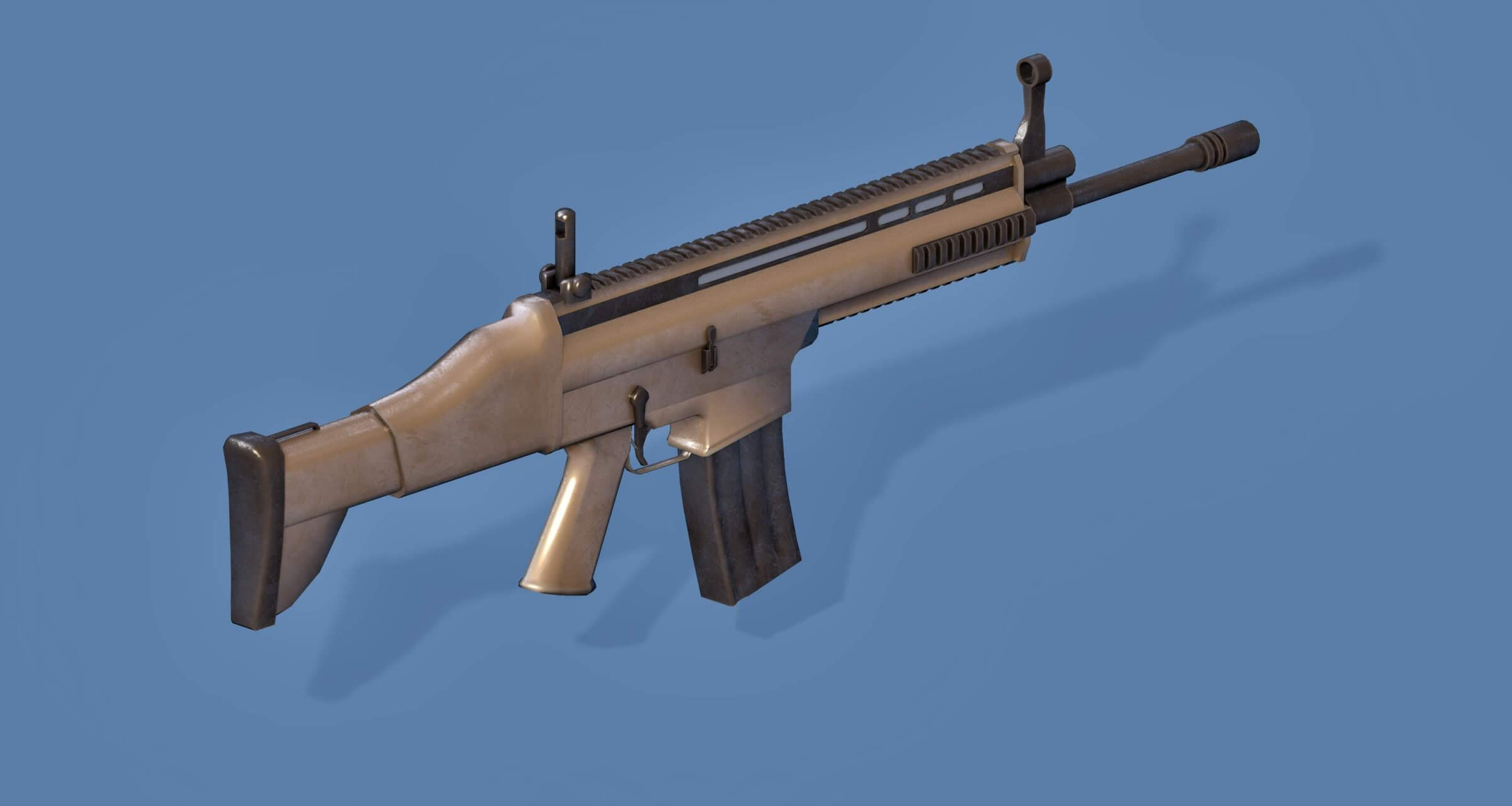 Fn Scar Gun - 3D Model by Tollaru