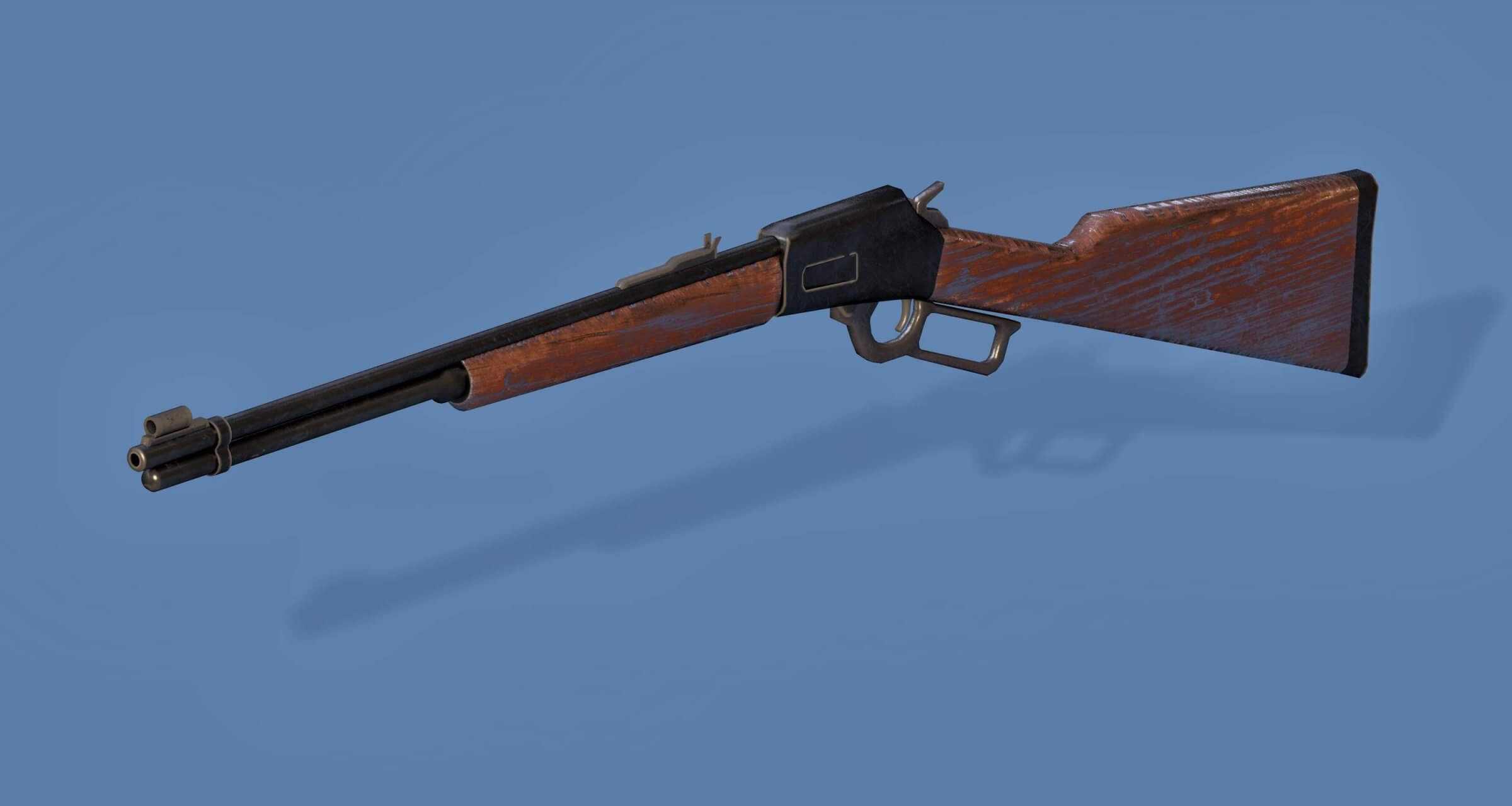 Lever Action Gun - 3D Model by Tollaru