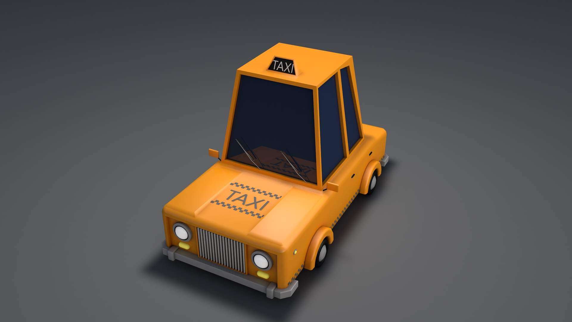 Cartoon Taxi - 3D Model by Tollaru