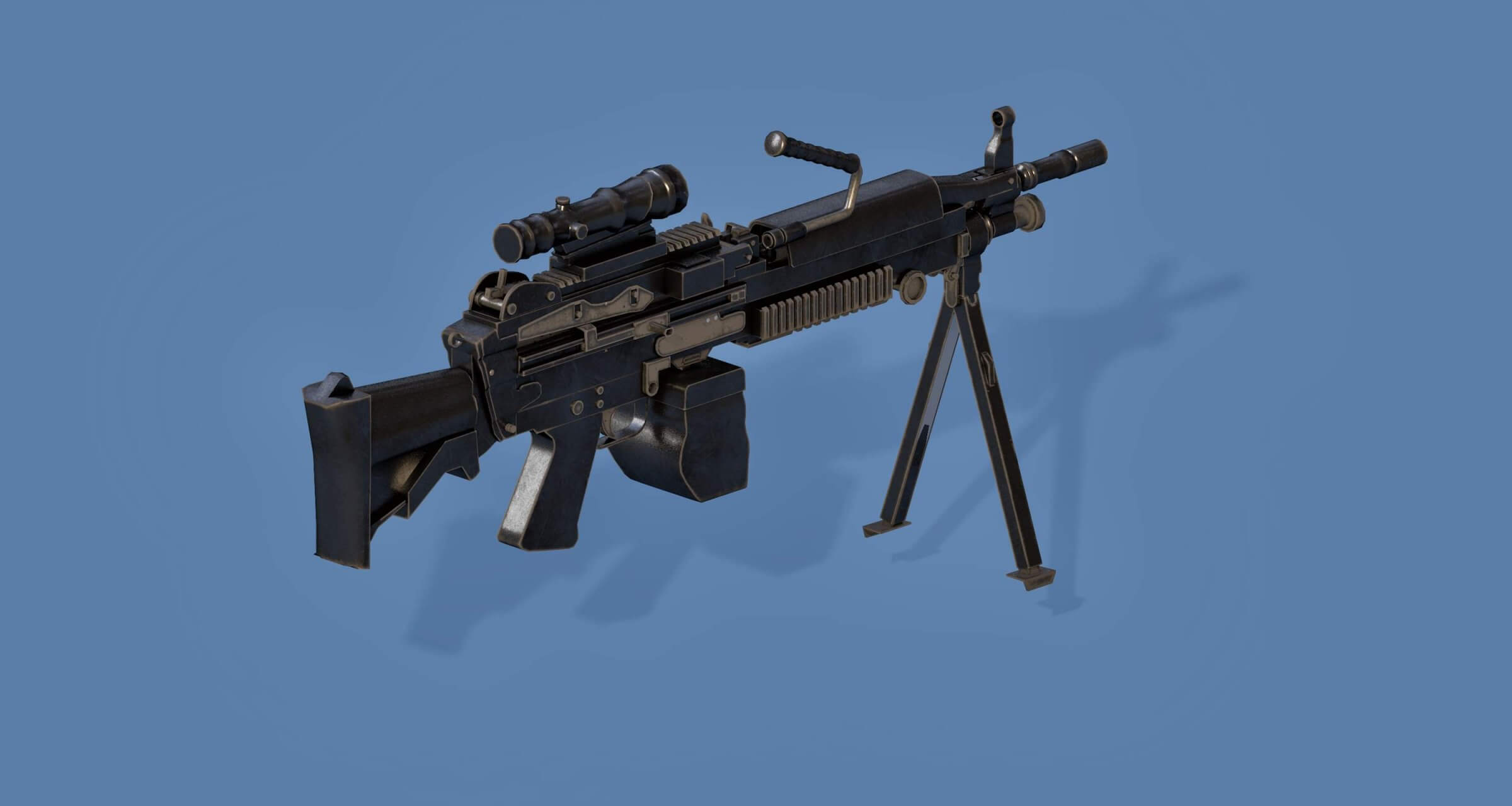 M249 Machine Gun - 3D Model by Tollaru