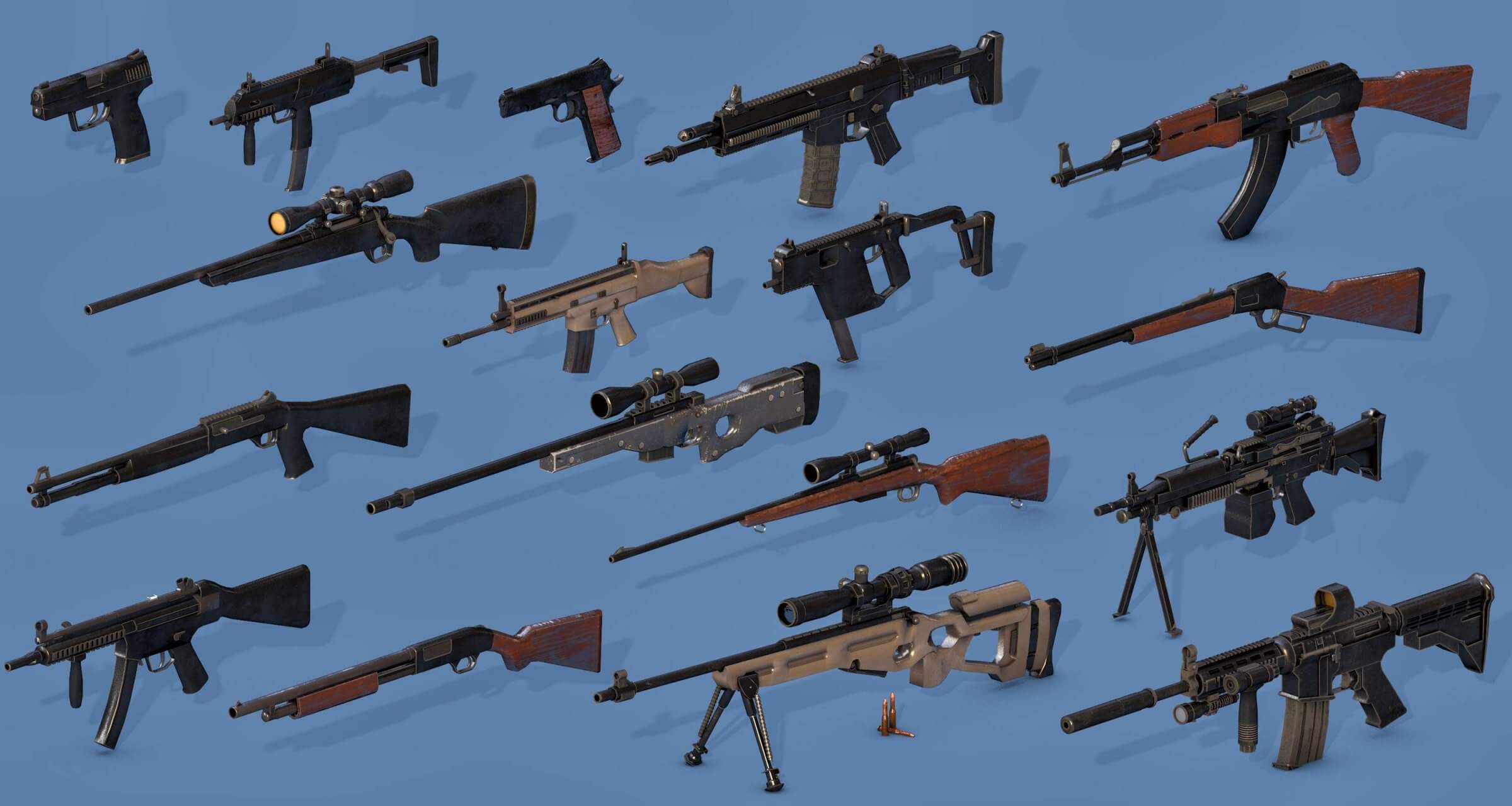 Weapons Pack - 3D Model by Tollaru