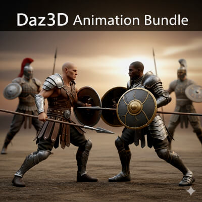 3-Match Set Spear and Shield Animations for Genesis 8/8.1 Daz Content by Tomasi Studios