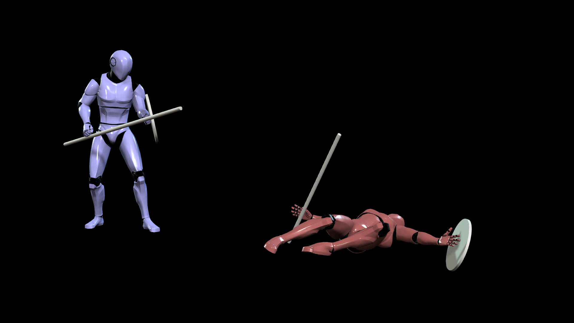 3-Match Set Spear and Shield Animations 3D Animation by Tomasi Studios