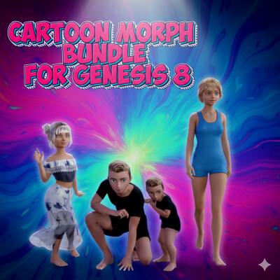 Cartoon Morph Bundle for Genesis 8 - Daz Content by Tomasi Studios