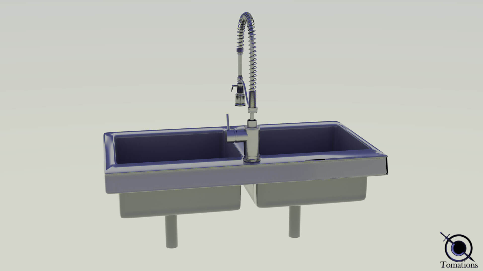 Deep Kitchen Sink - 3D Model by Tomations