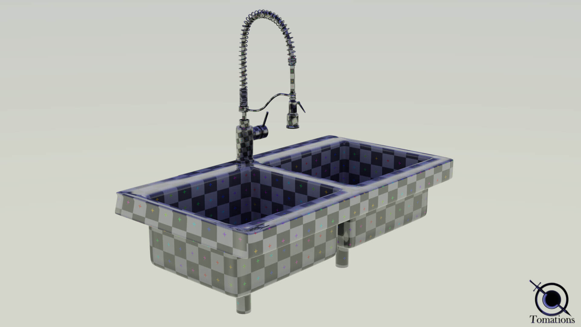 Deep Kitchen Sink - 3D Model by Tomations