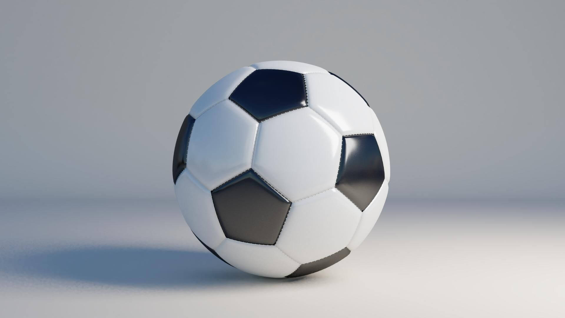 Soccor Ball 3D Render, Digital Art by Tomations