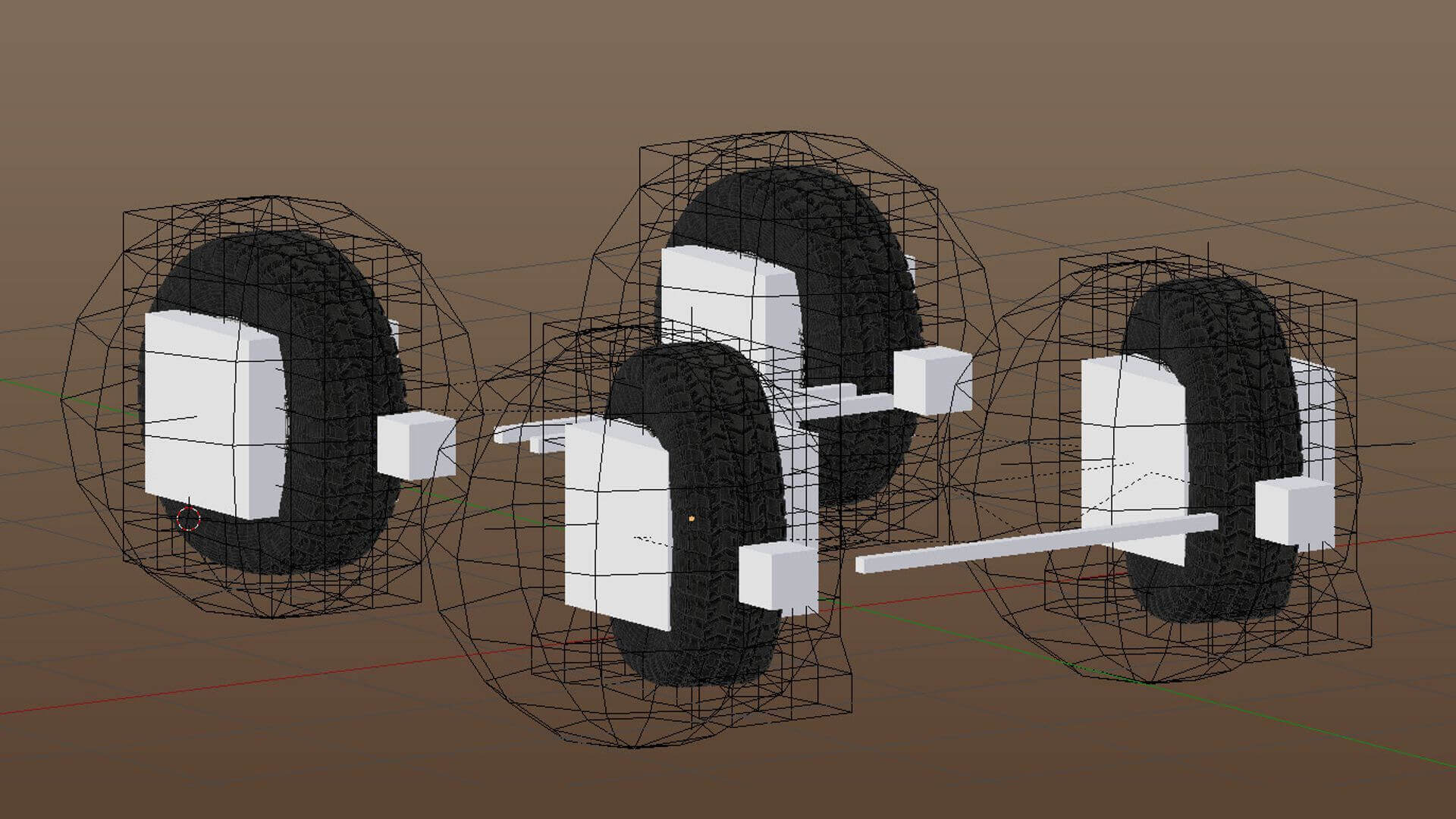 Offroad Truck Wheel Set - 3D Model by Tomations