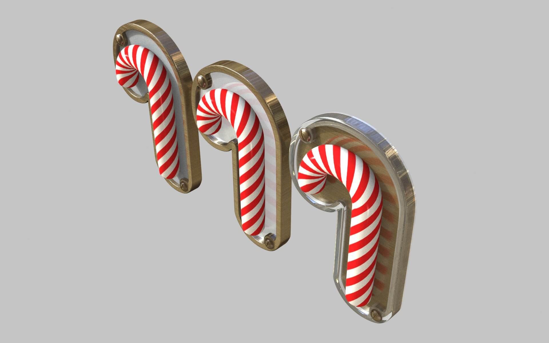 Candy Cane - 3D Model by tomoplace