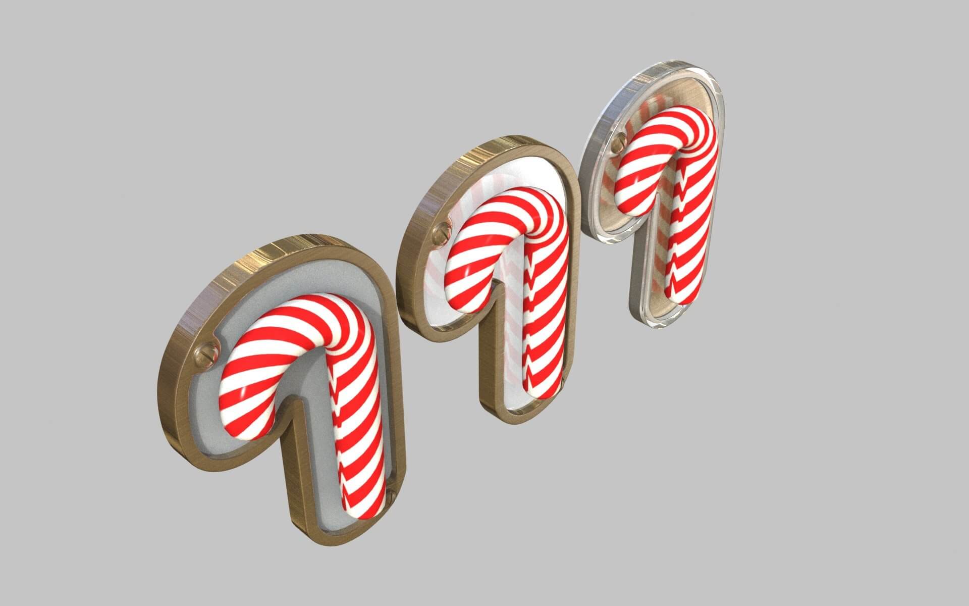 Candy Cane - 3D Model by tomoplace