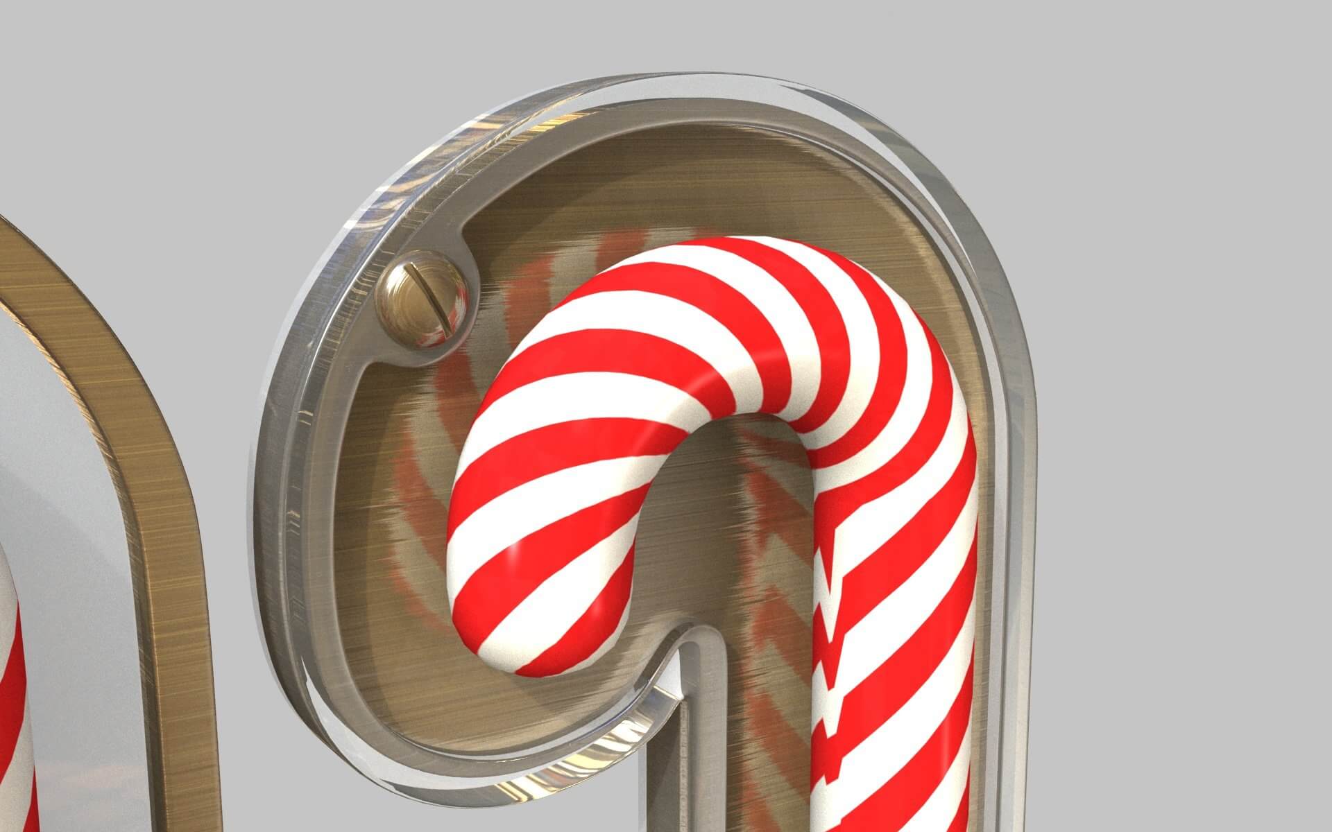 Candy Cane - 3D Model by tomoplace