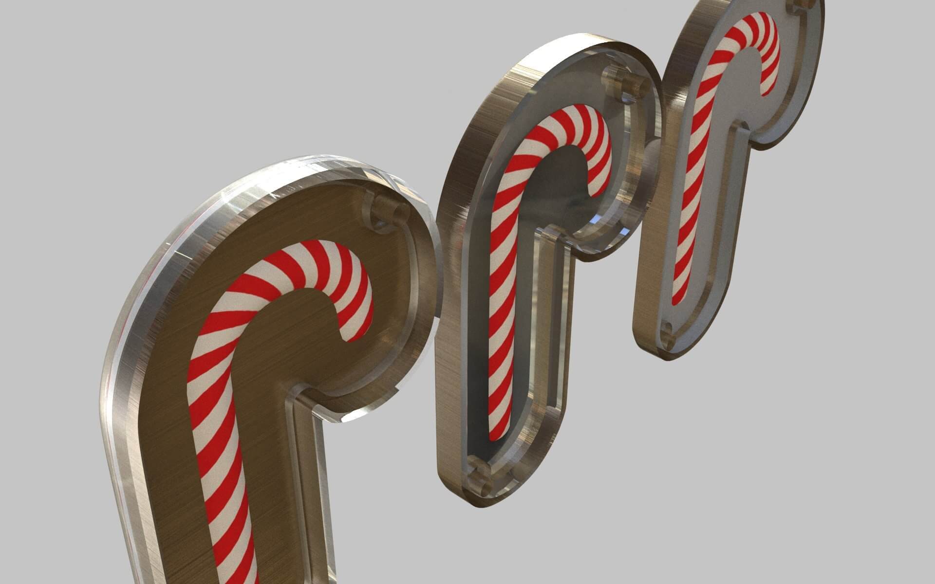 Candy Cane - 3D Model by tomoplace